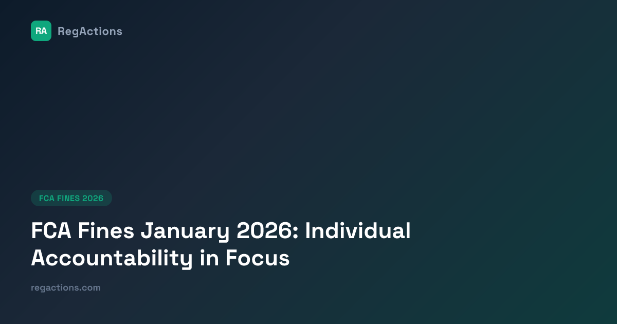 FCA Fines January 2026 | Insider Dealing & Market Abuse Penalties